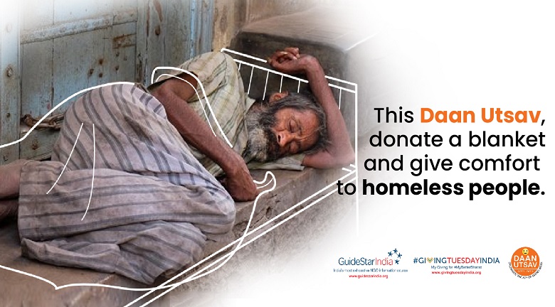 Provide warmth and comfort to a homeless person. | DonateKart